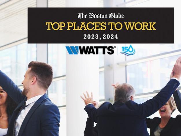 Watts Named A Top Place to Work in Massachusetts... Again!